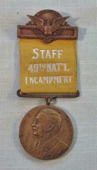 GAR Badge 1900 National Encampment Chicago S Of V Badge SUVCW | #48791058
