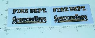 Structo Fire Department Pumper Truck Stickers ST - 100 | #16781172