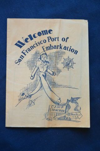 WWII Veterans San Francisco Port Of Embarkation Camp Stoneman Vintage ...