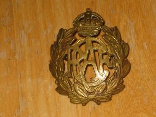 ROYAL CANADIAN AIR FORCE RCAF POST WW2 GILT EAGLE CAP BADGE BREADNER ...