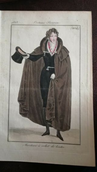 @ 2198 RARE FASHION FRENCH REGENCY DAME MODE COSTUME PARISIEN VICTORIAN ...