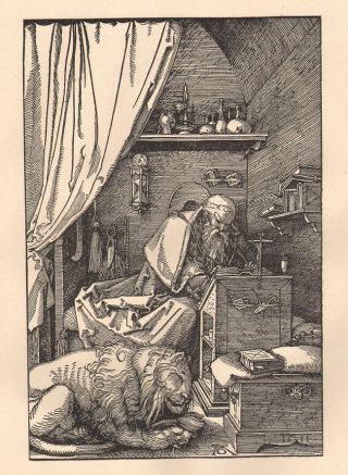 ALBRECHT DÜRER - St. Jerome In His Study Rare RELIGIOUS Art PRINT ...